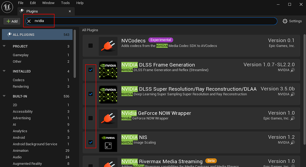 Compile NVIDIA DLSS plugin for 5.3 - Tutorials - Dungeon Architect